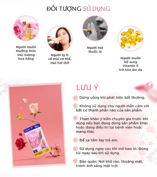 Viên Uống Hoa Hồng DHC Bulgarian Rose Capsule – Hàng Nhật Daily