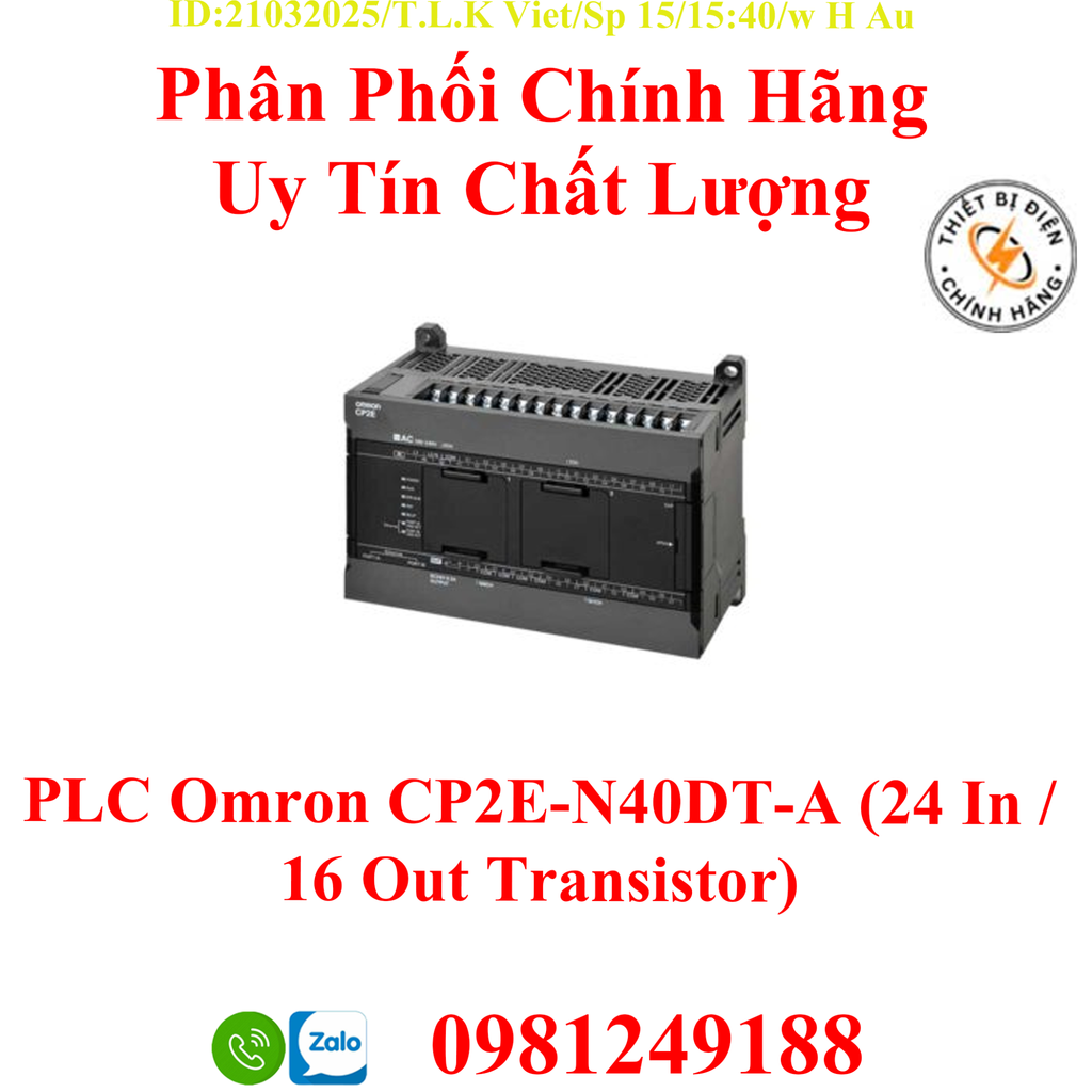 PLC Omron CP2E-N40DT-A (24 In / 16 Out Transistor) – thietbidienchinhhang
