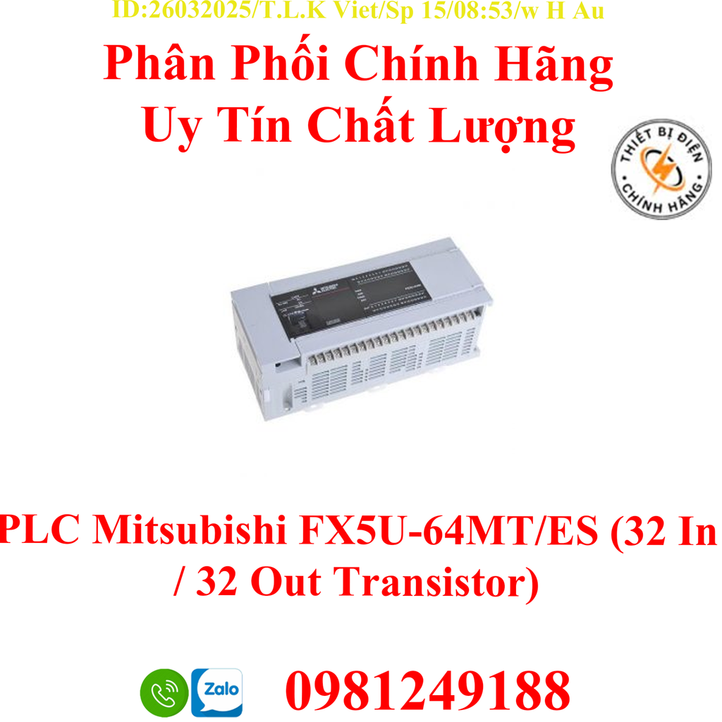 PLC Mitsubishi FX5U-64MT/ES (32 In / 32 Out Transistor) – thietbidienchinhhang