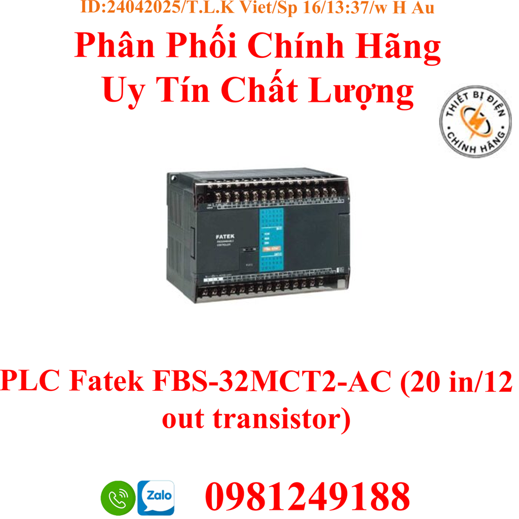 PLC Fatek FBS-32MCT2-AC (20 in/12 out transistor) – thietbidienchinhhang