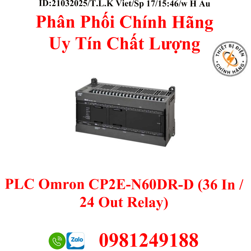 PLC Omron CP2E-N60DR-D (36 In / 24 Out Relay) – thietbidienchinhhang