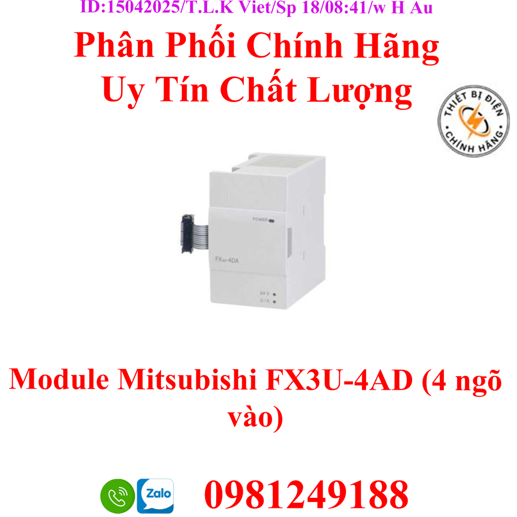 Module Mitsubishi FX3U-4AD (4 ngõ vào) – thietbidienchinhhang