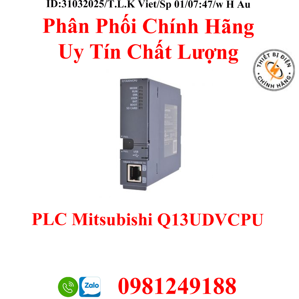 PLC Mitsubishi Q13UDVCPU – thietbidienchinhhang