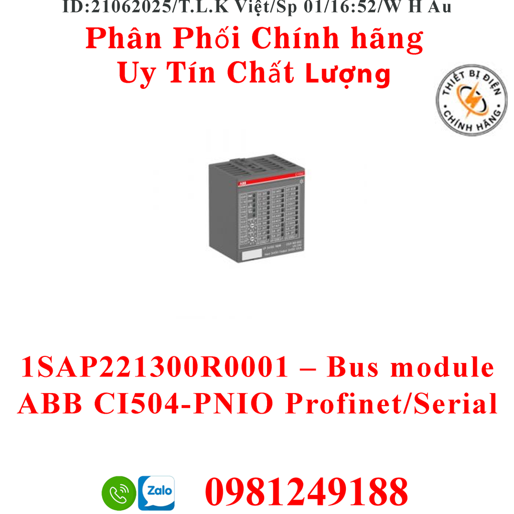 Module 1SAP221300R0001 – Bus module ABB CI504-PNIO Profinet/Serial ...