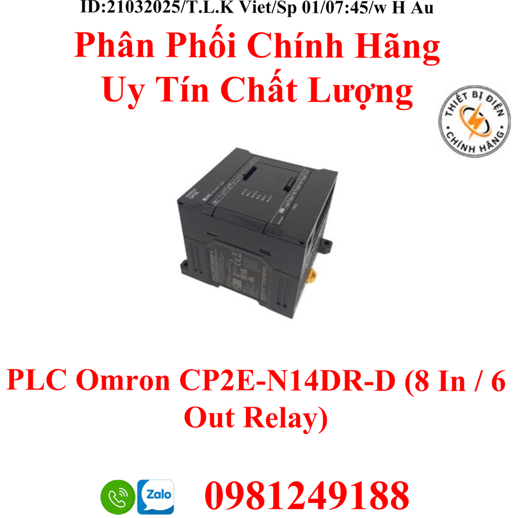 PLC Omron CP2E-N14DR-D (8 In / 6 Out Relay) – thietbidienchinhhang