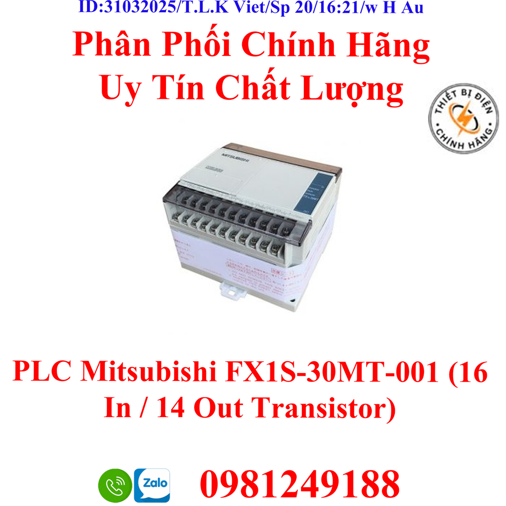 PLC Mitsubishi FX1S-30MT-001 (16 In / 14 Out Transistor) – thietbidienchinhhang