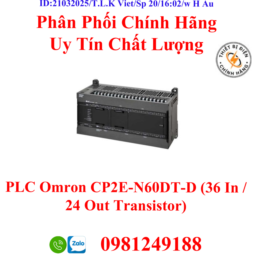 PLC Omron CP2E-N60DT-D (36 In / 24 Out Transistor) – thietbidienchinhhang