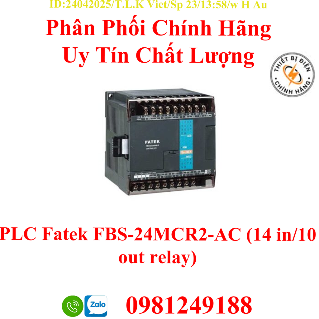 PLC Fatek FBS-24MCR2-AC (14 in/10 out relay) – thietbidienchinhhang