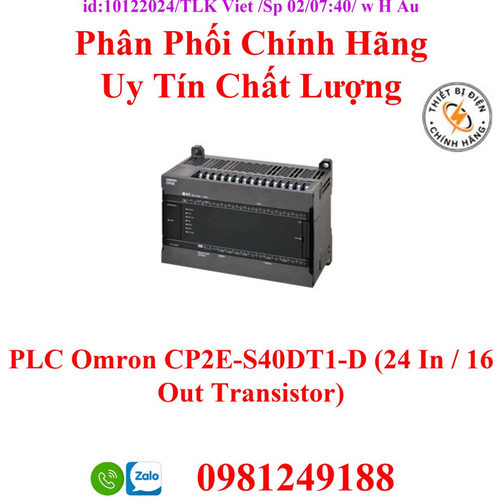 PLC Omron CP2E-S40DT1-D (24 In / 16 Out Transistor) – thietbidienchinhhang