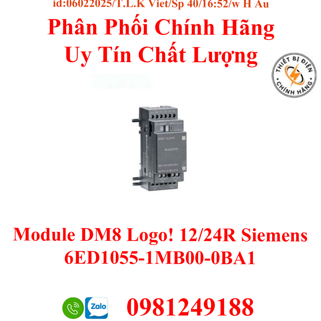Module DM8 Logo! 12/24R Siemens 6ED1055-1MB00-0BA1 – thietbidienchinhhang