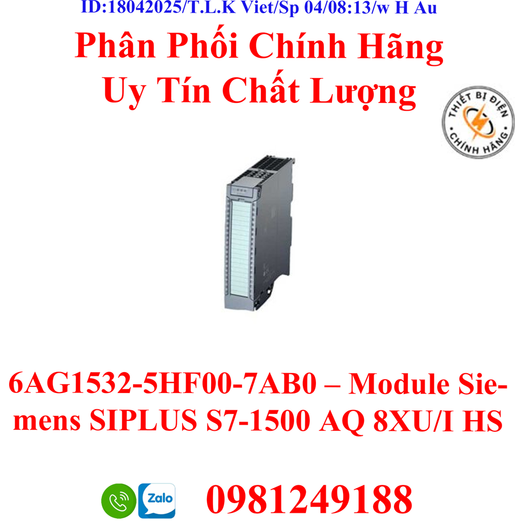 Module 6AG1532-5HF00-7AB0 – Module Siemens SIPLUS S7-1500 AQ 8XU/I HS ...