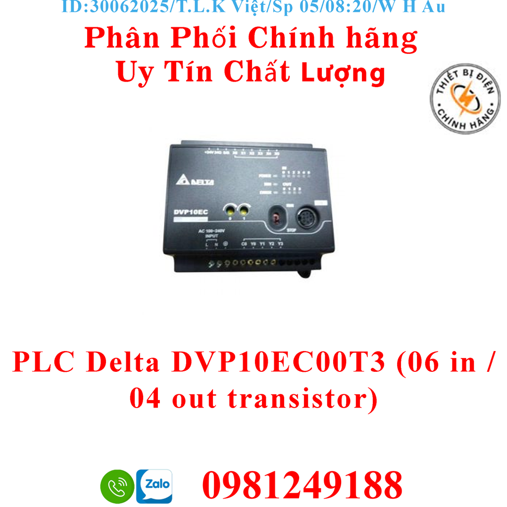 PLC Delta DVP10EC00T3 (06 in / 04 out transistor) – thietbidienchinhhang