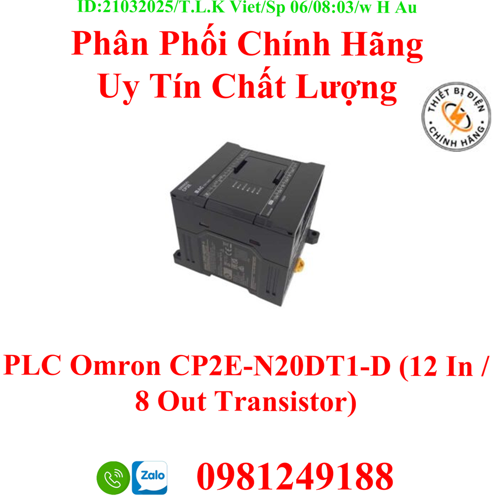 PLC Omron CP2E-N20DT1-D (12 In / 8 Out Transistor) – thietbidienchinhhang