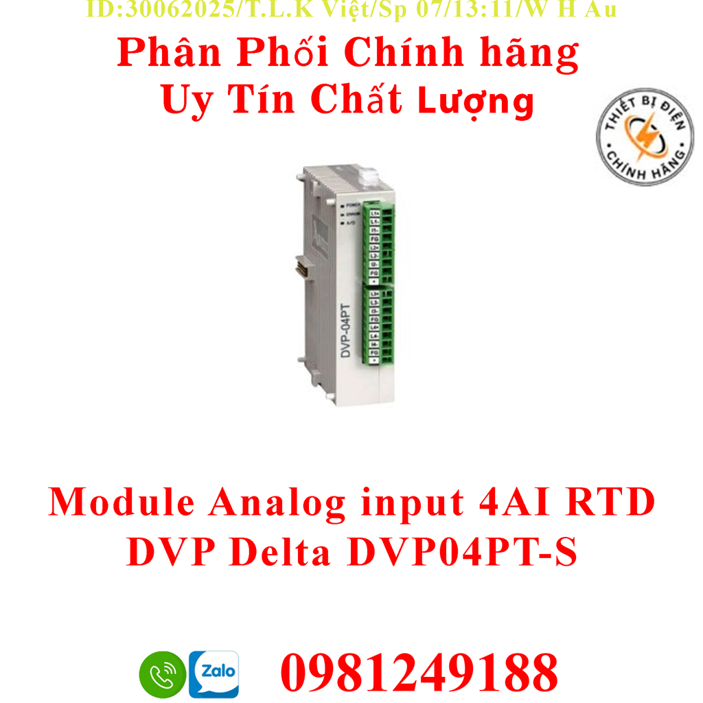 Module Analog input 4AI RTD DVP Delta DVP04PT-S – thietbidienchinhhang