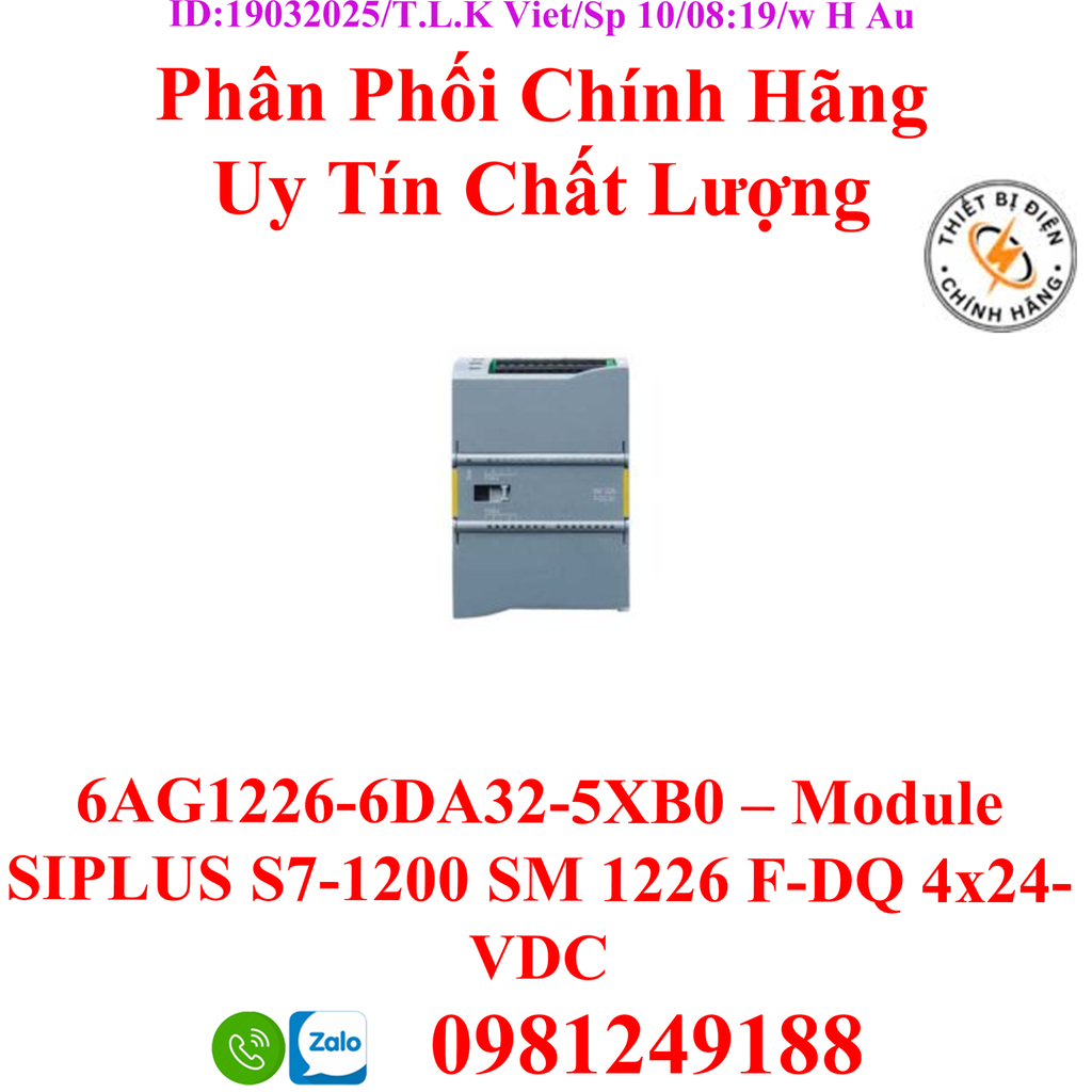 Module 6AG1226-6DA32-5XB0 – Module SIPLUS S7-1200 SM 1226 F-DQ 4x24VDC ...