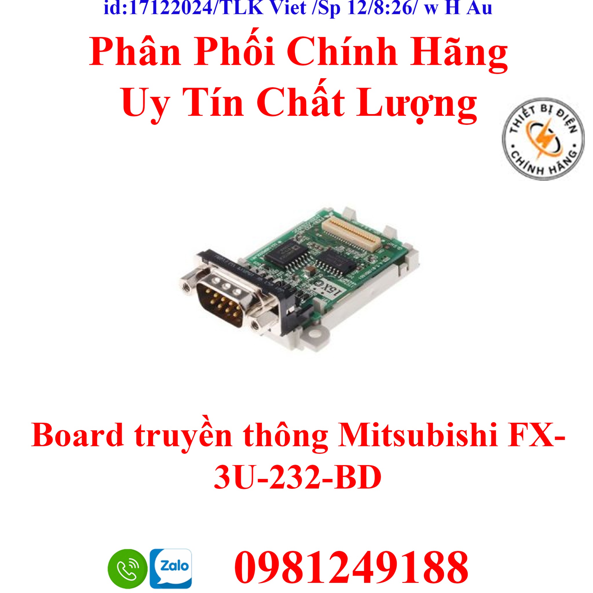 Board truyền thông Mitsubishi FX3U-232-BD – thietbidienchinhhang