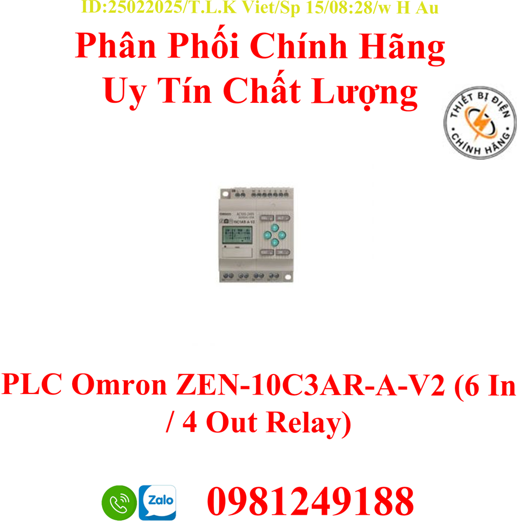 PLC Omron ZEN-10C3AR-A-V2 (6 In / 4 Out Relay) – thietbidienchinhhang