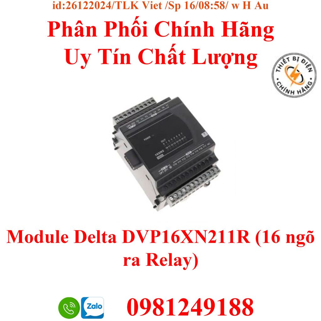 Module Delta DVP16XN211R (16 ngõ ra Relay) – thietbidienchinhhang