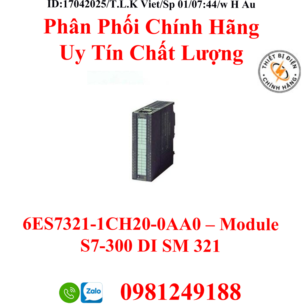 Module 6ES7321-1CH20-0AA0 – Module S7-300 DI SM 321 – thietbidienchinhhang
