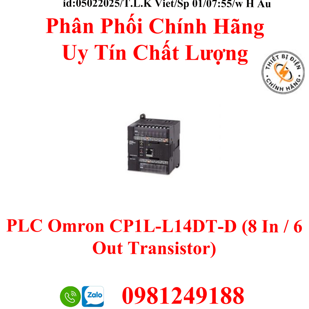 PLC Omron CP1L-L14DT-D (8 In / 6 Out Transistor) – thietbidienchinhhang