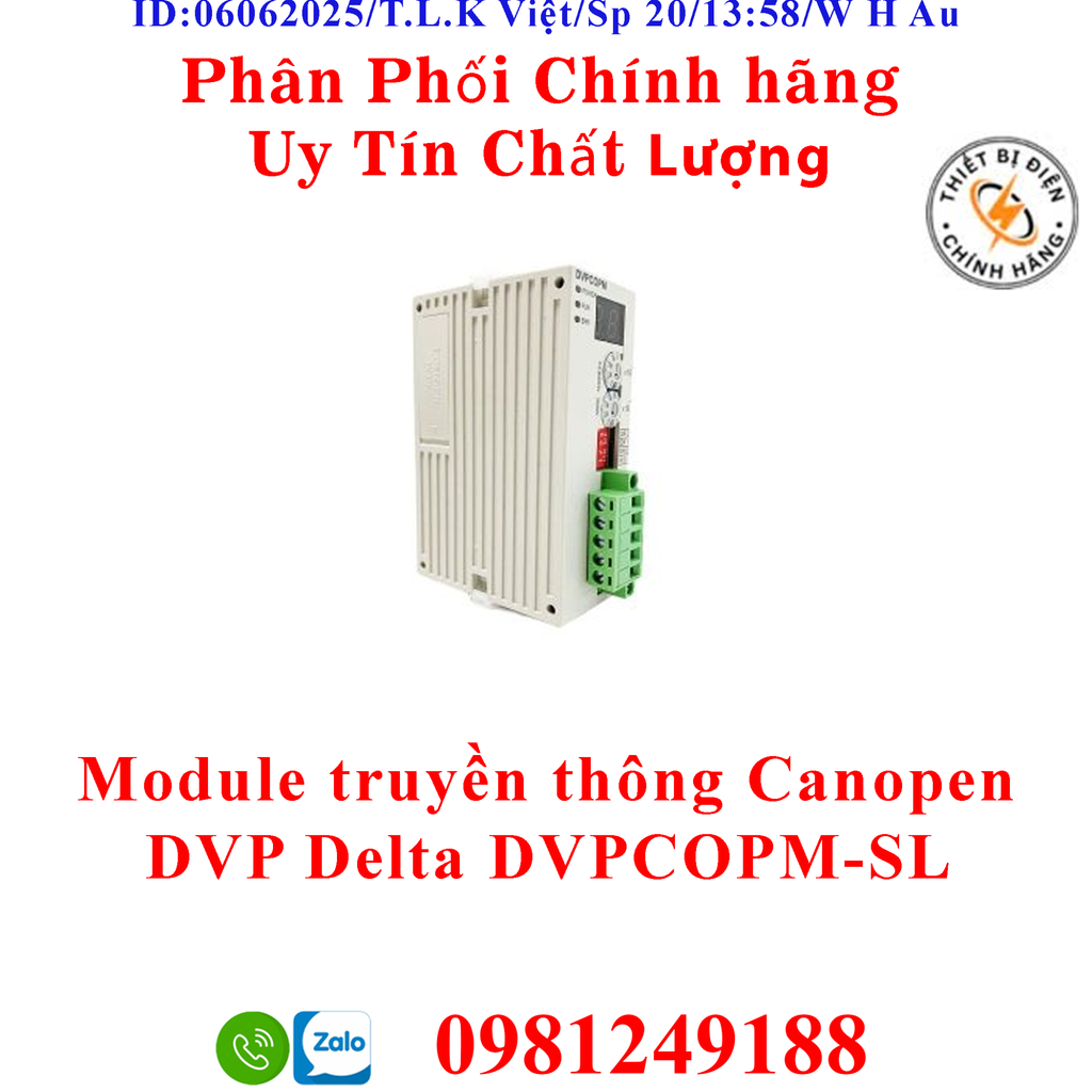 Module truyền thông Canopen DVP Delta DVPCOPM-SL – thietbidienchinhhang