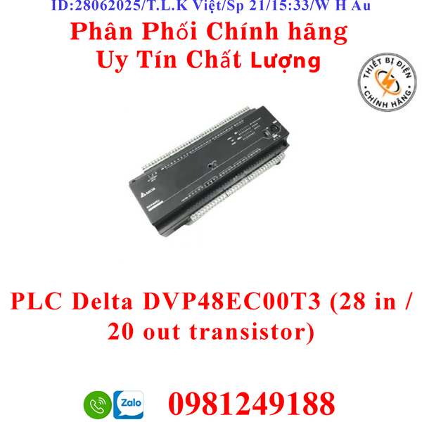 PLC Delta DVP48EC00T3 (28 in / 20 out transistor) – thietbidienchinhhang