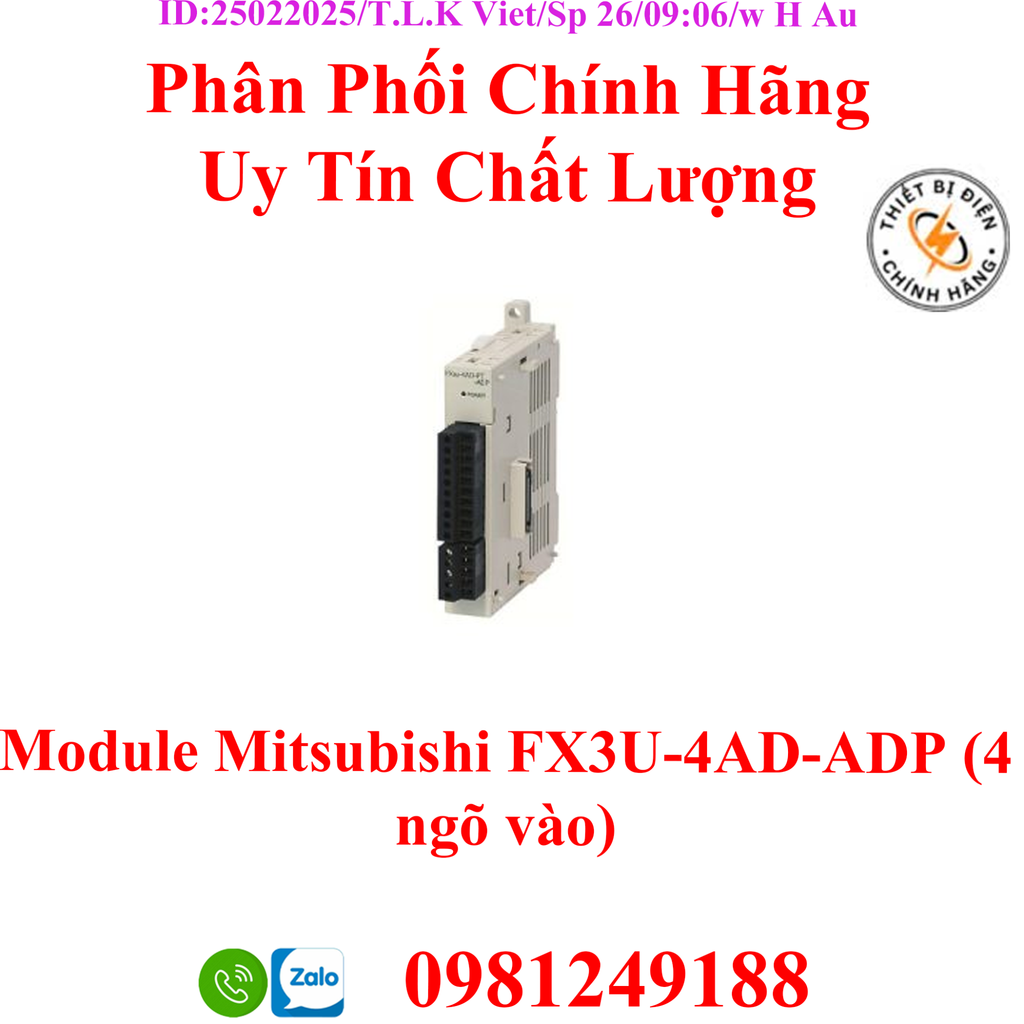 Module Mitsubishi FX3U-4AD-ADP (4 ngõ vào) – thietbidienchinhhang