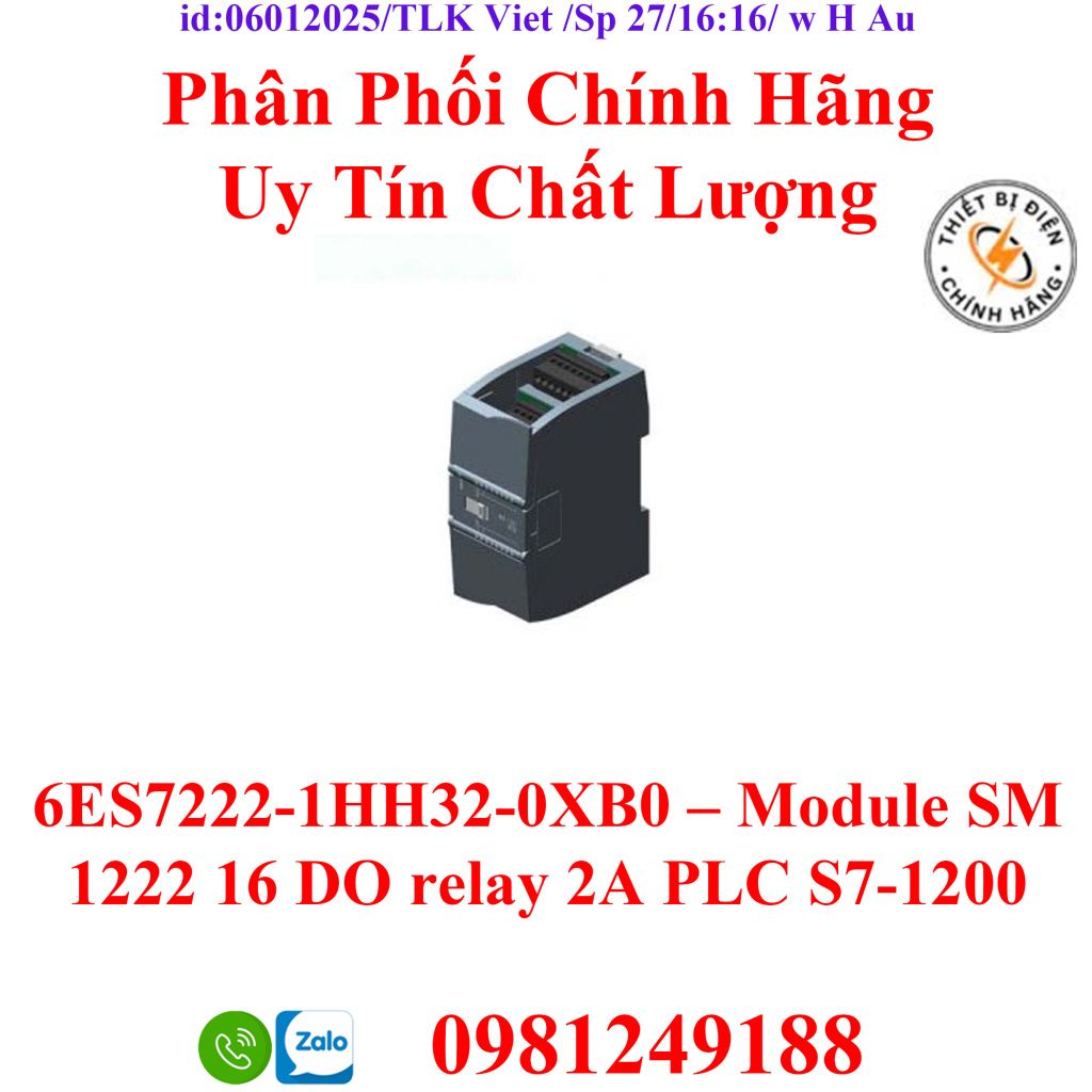 Module 6ES7222-1HH32-0XB0 – Module SM 1222 16 DO relay 2A PLC S7-1200 ...