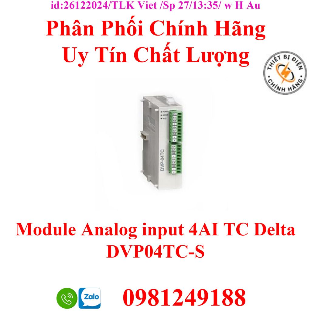 Module Analog input 4AI TC Delta DVP04TC-S – thietbidienchinhhang