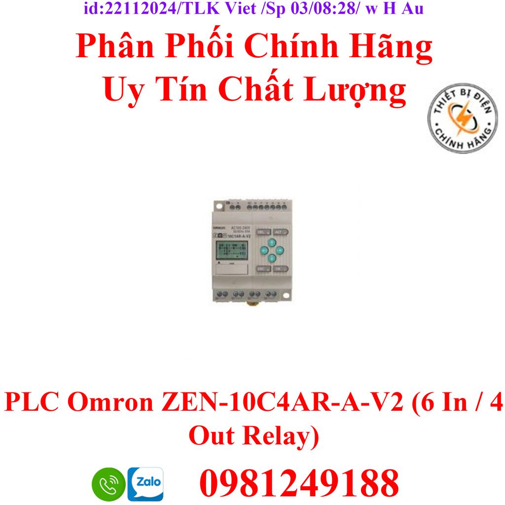 PLC Omron ZEN-10C4AR-A-V2 (6 In / 4 Out Relay) – thietbidienchinhhang