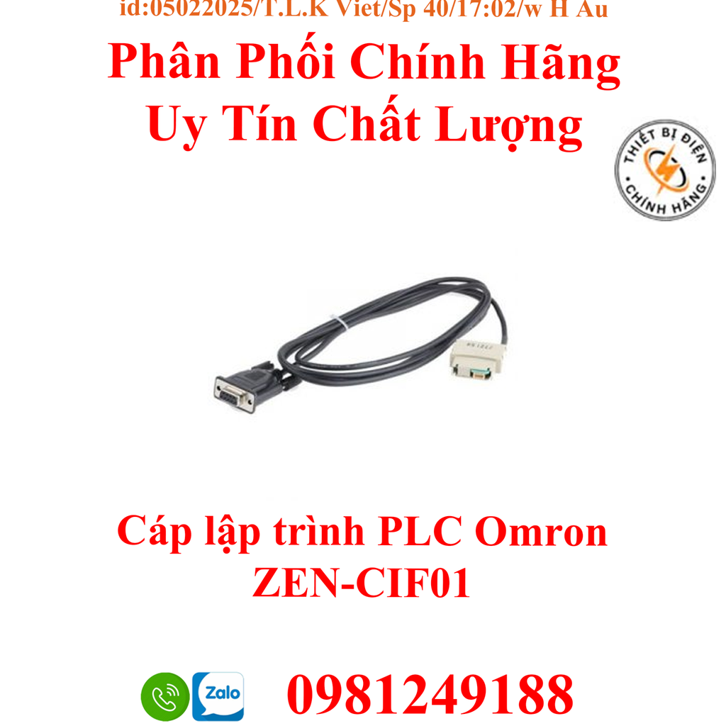 Cáp lập trình PLC Omron ZEN-CIF01 – thietbidienchinhhang