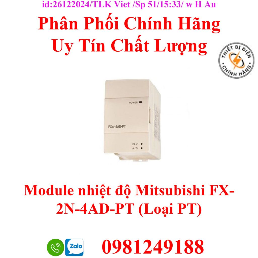 Module nhiệt độ Mitsubishi FX2N-4AD-PT (Loại PT) – thietbidienchinhhang