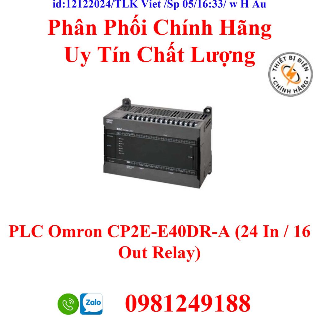PLC Omron CP2E-E40DR-A (24 In / 16 Out Relay) – thietbidienchinhhang