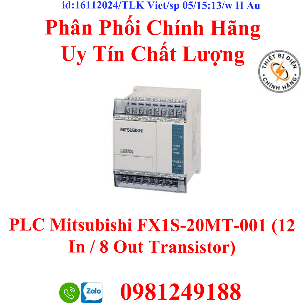 PLC Mitsubishi FX1S-20MT-001 (12 In / 8 Out Transistor) – thietbidienchinhhang