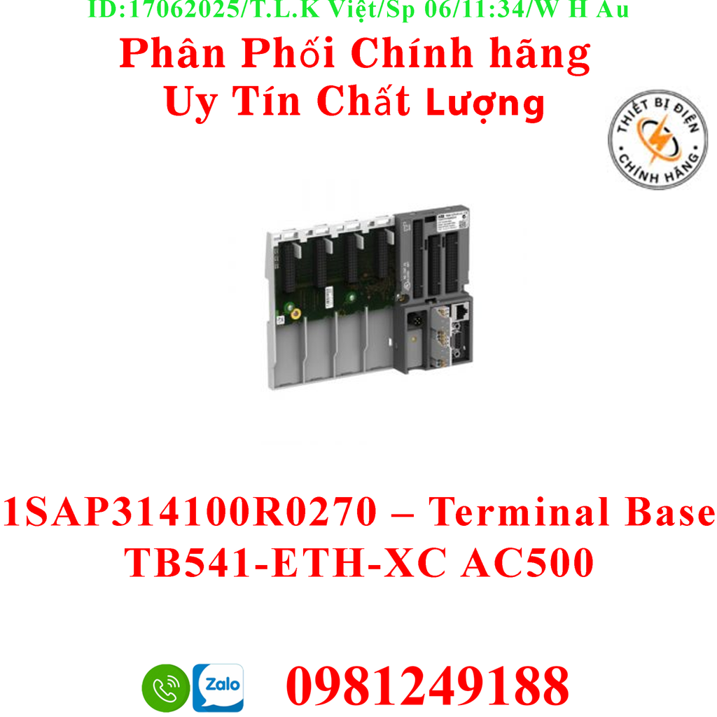 Module 1SAP314100R0270 – Terminal Base TB541-ETH-XC AC500 – thietbidienchinhhang