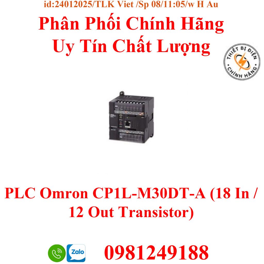 PLC Omron CP1L-M30DT-A (18 In / 12 Out Transistor) – thietbidienchinhhang