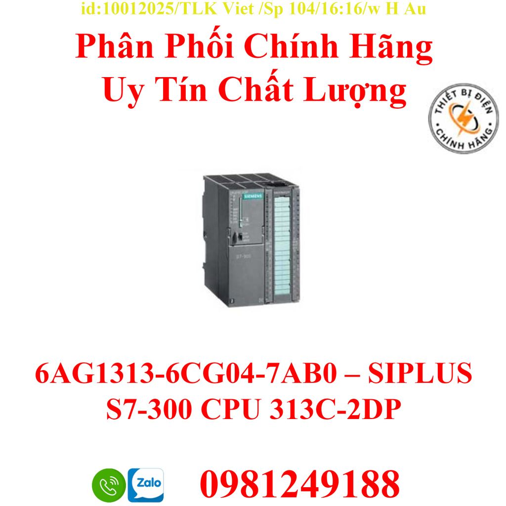 CPU 6AG1313-6CG04-7AB0 – SIPLUS S7-300 CPU 313C-2DP – thietbidienchinhhang