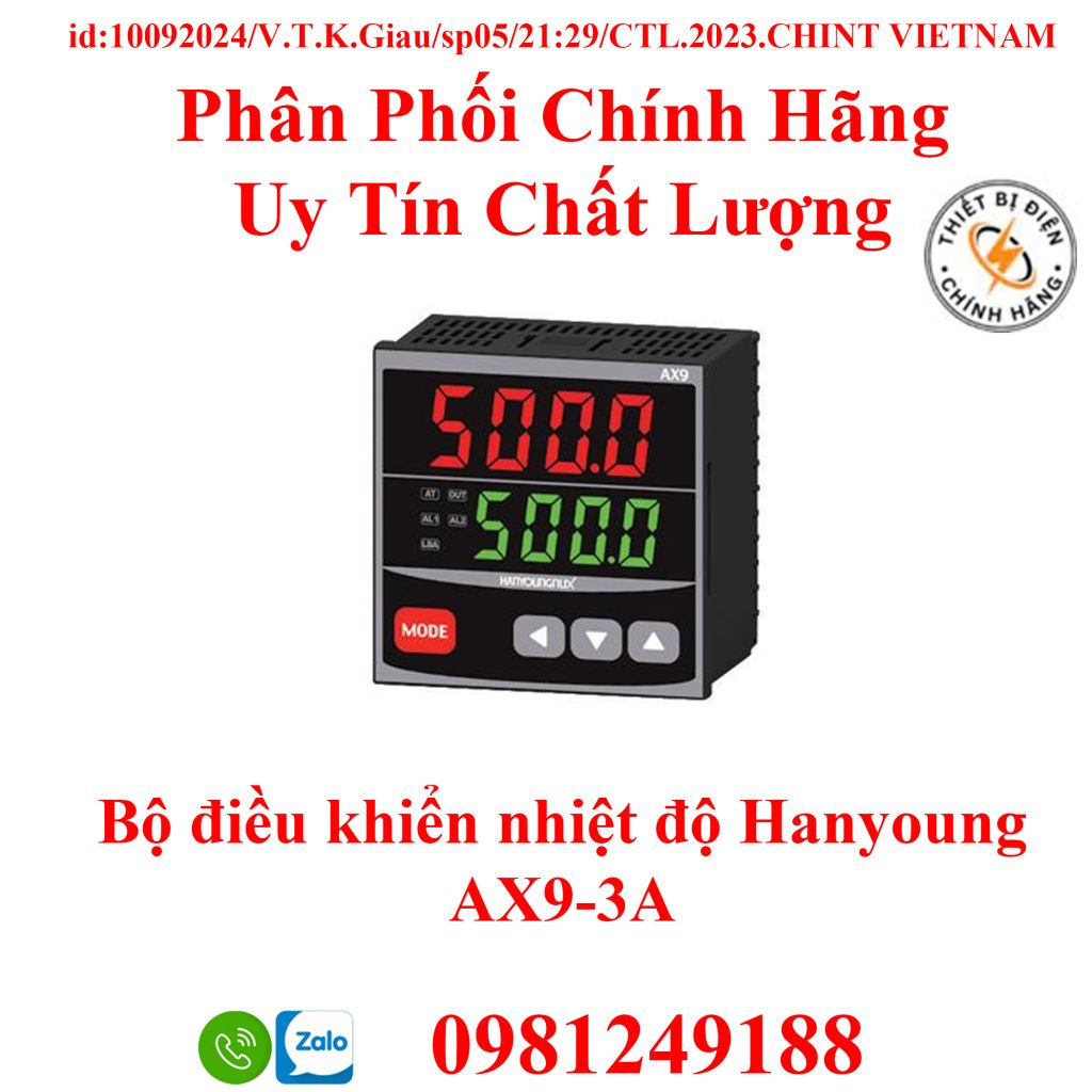 Bộ điều khiển nhiệt độ Hanyoung AX9-3A – thietbidienchinhhang