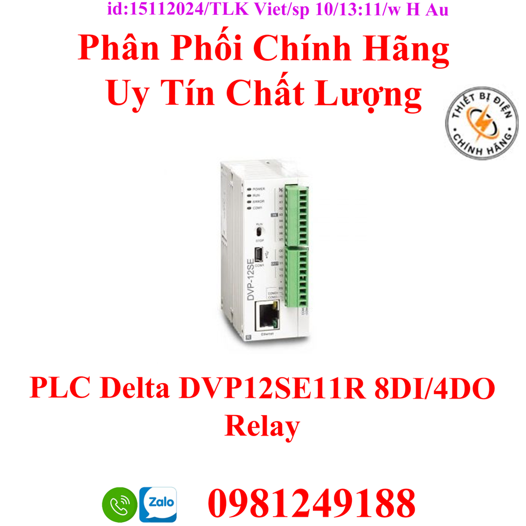 PLC Delta DVP12SE11R 8DI/4DO Relay – thietbidienchinhhang