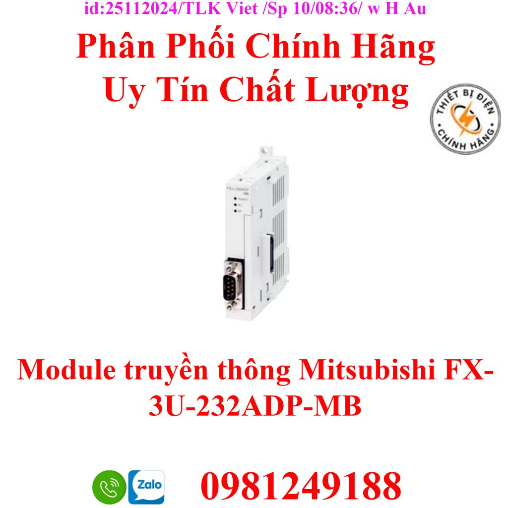 Module truyền thông Mitsubishi FX3U-232ADP-MB – thietbidienchinhhang