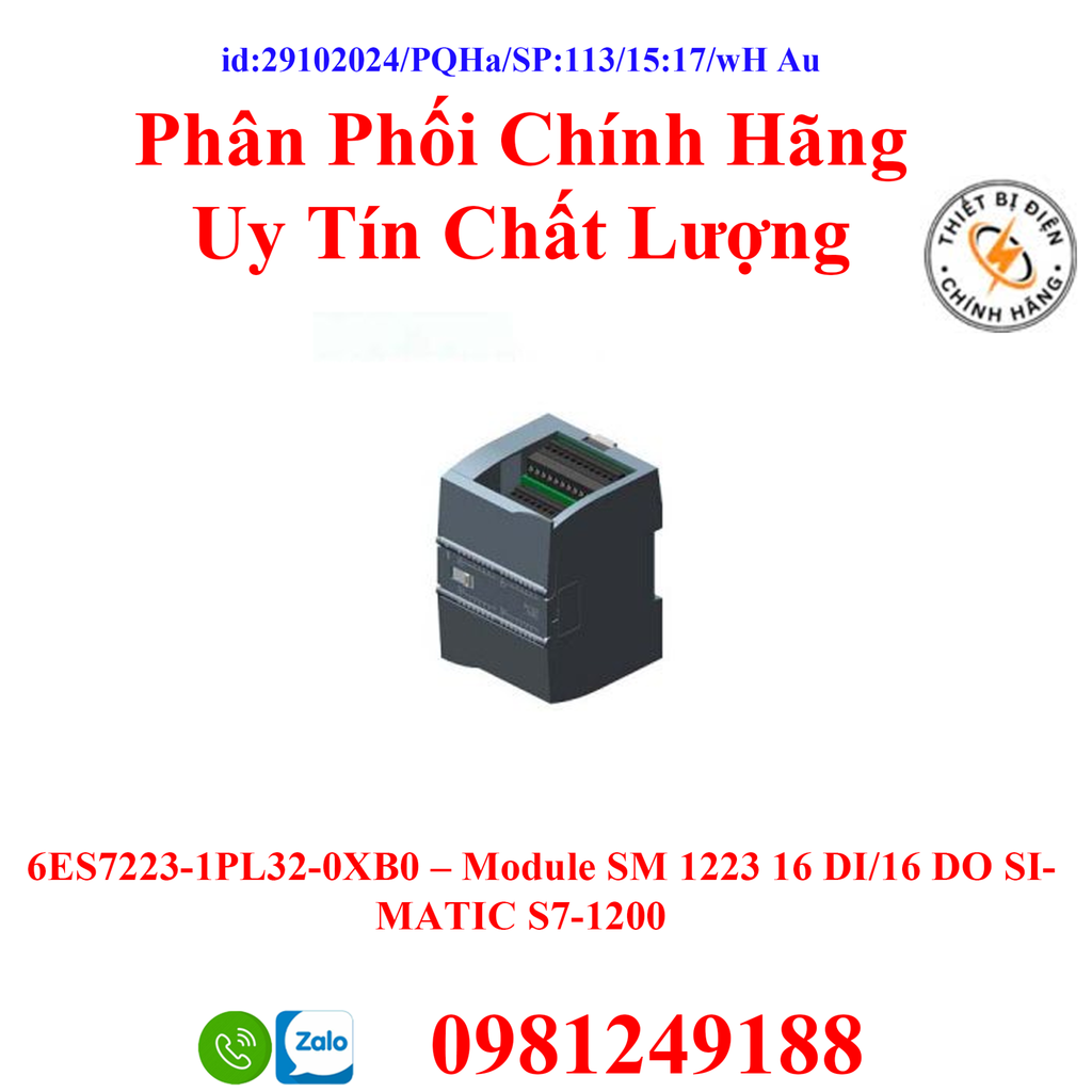 6ES7223-1PL32-0XB0 – Module SM 1223 16 DI/16 DO SIMATIC S7-1200 ...