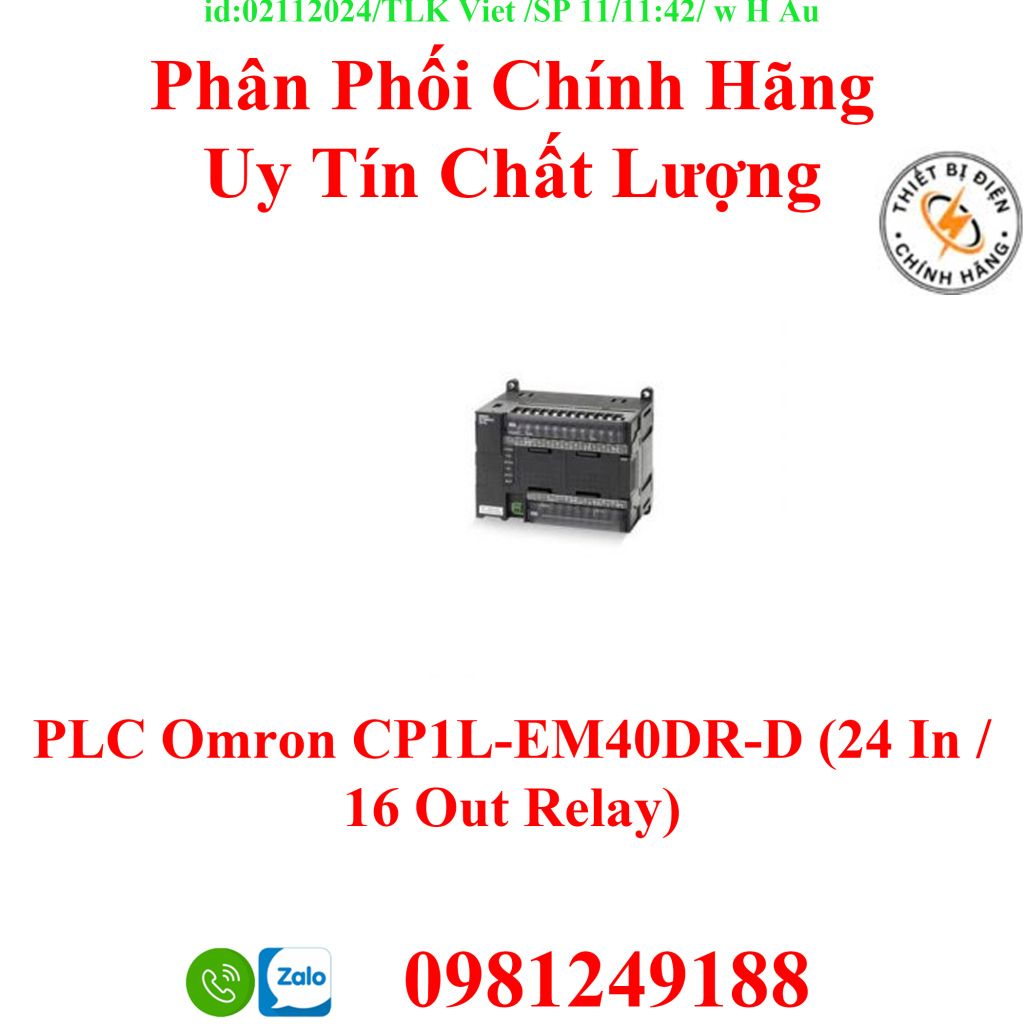 PLC Omron CP1L-EM40DR-D (24 In / 16 Out Relay) – thietbidienchinhhang