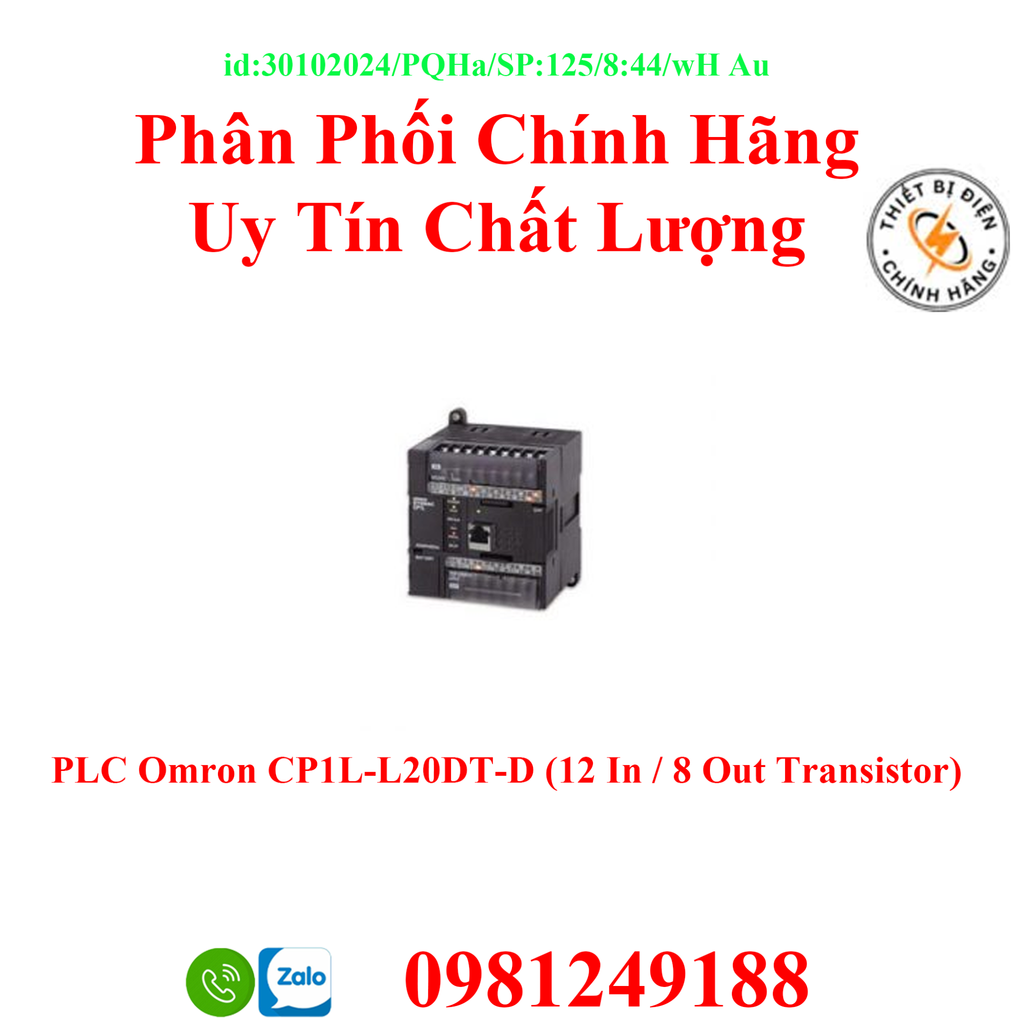 PLC Omron CP1L-L20DT-D (12 In / 8 Out Transistor) – thietbidienchinhhang