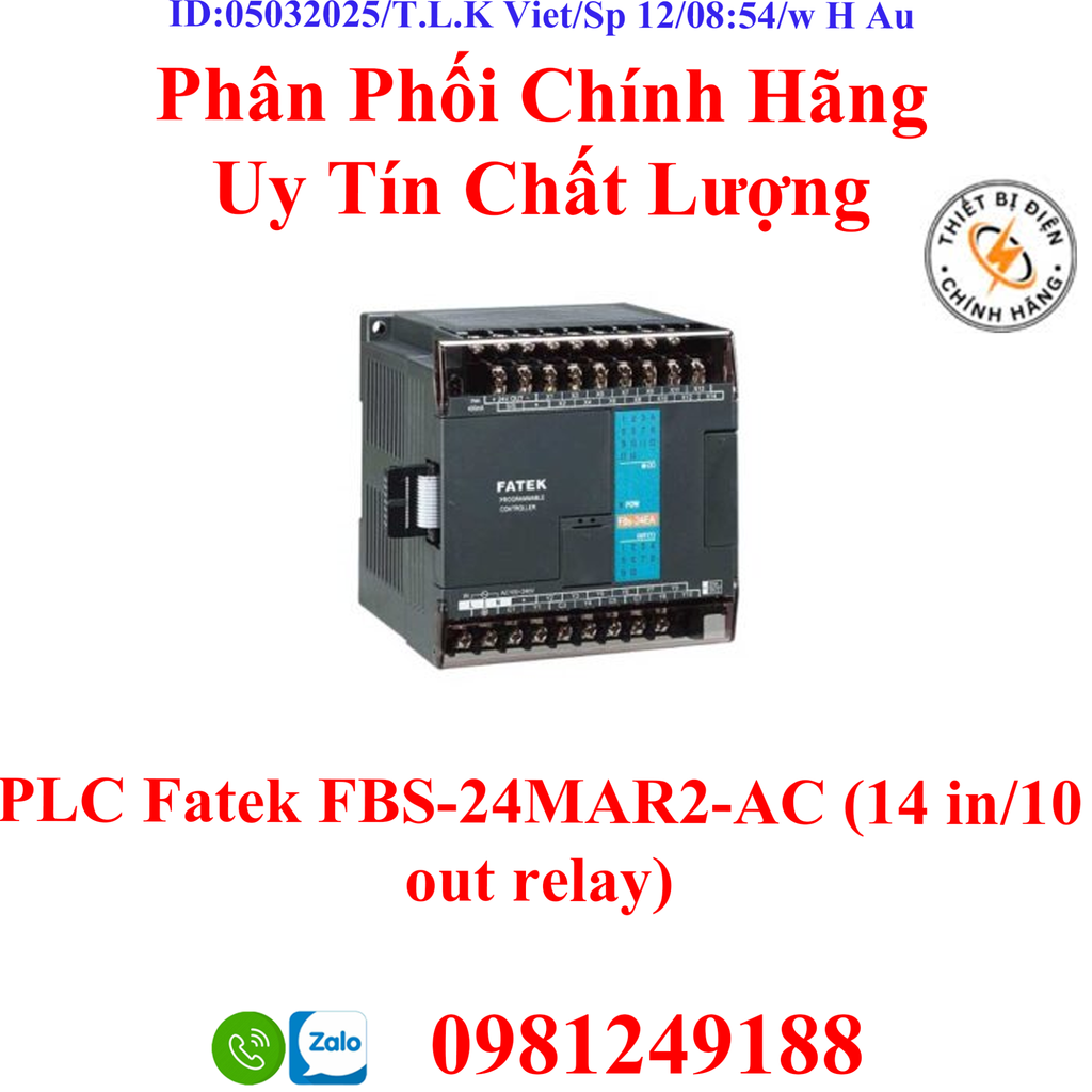 PLC Fatek FBS-24MAR2-AC (14 in/10 out relay) – thietbidienchinhhang