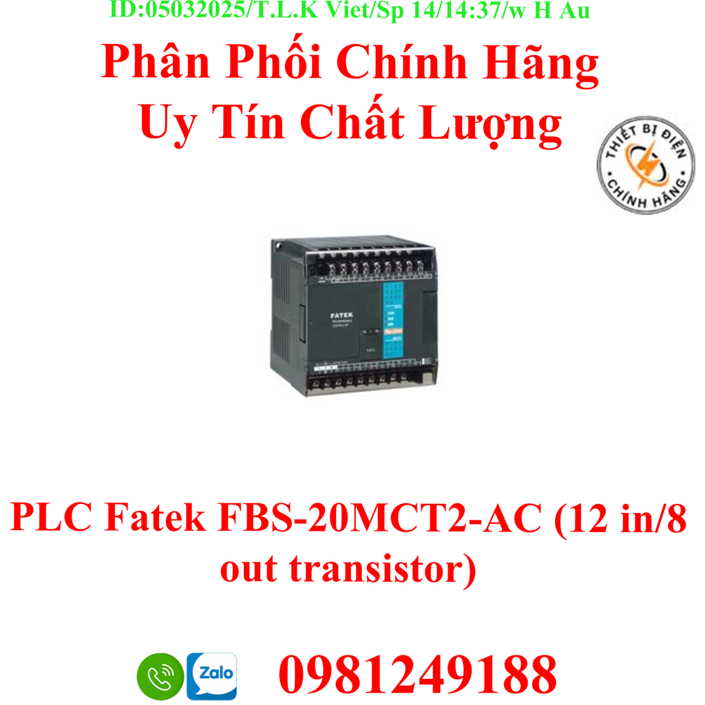 PLC Fatek FBS-20MCT2-AC (12 in/8 out transistor) – thietbidienchinhhang