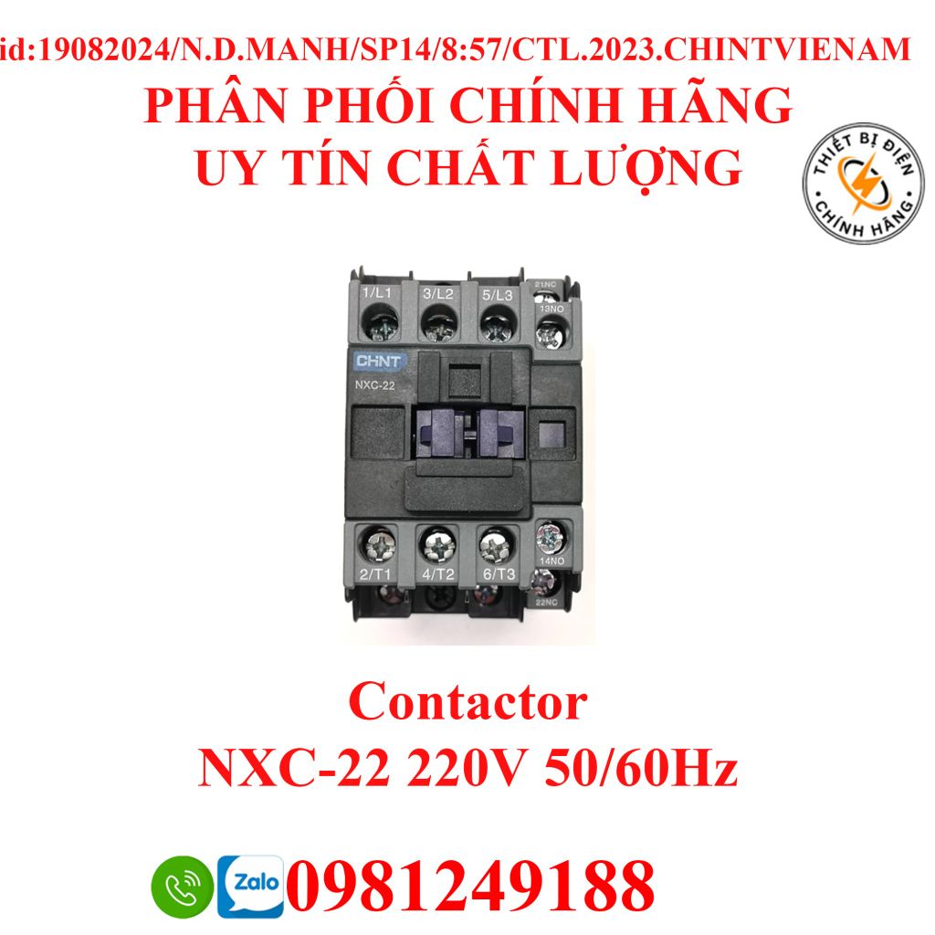 Contactor NXC-22 220V 50/60Hz – thietbidienchinhhang