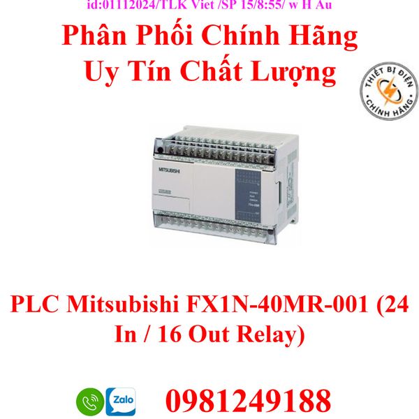 PLC Mitsubishi FX1N-40MR-001 (24 In / 16 Out Relay) – thietbidienchinhhang