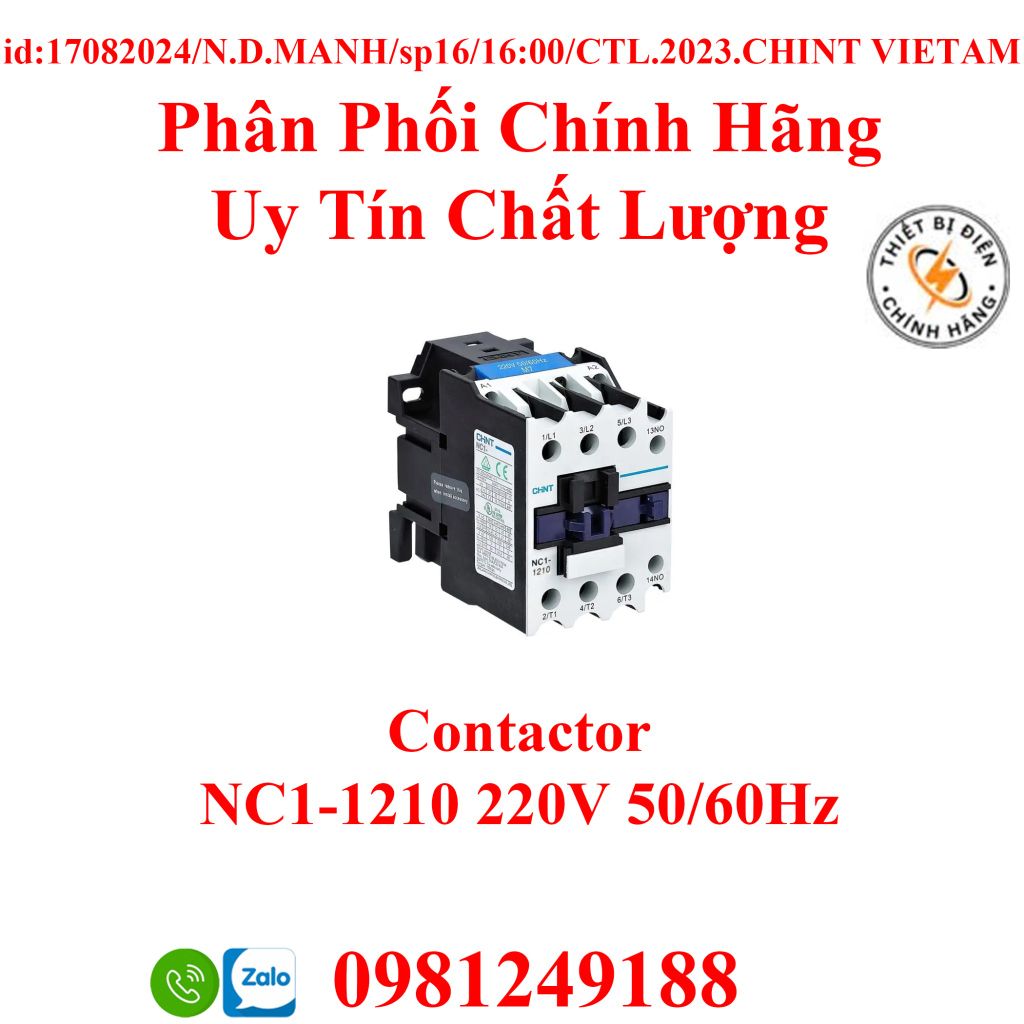 Contactor NC1-1210 220V 50/60Hz – thietbidienchinhhang
