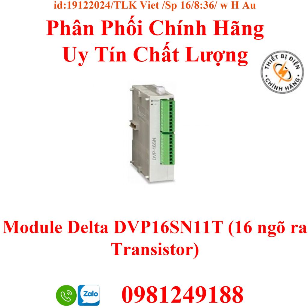 Module Delta DVP16SN11T (16 ngõ ra Transistor) – thietbidienchinhhang