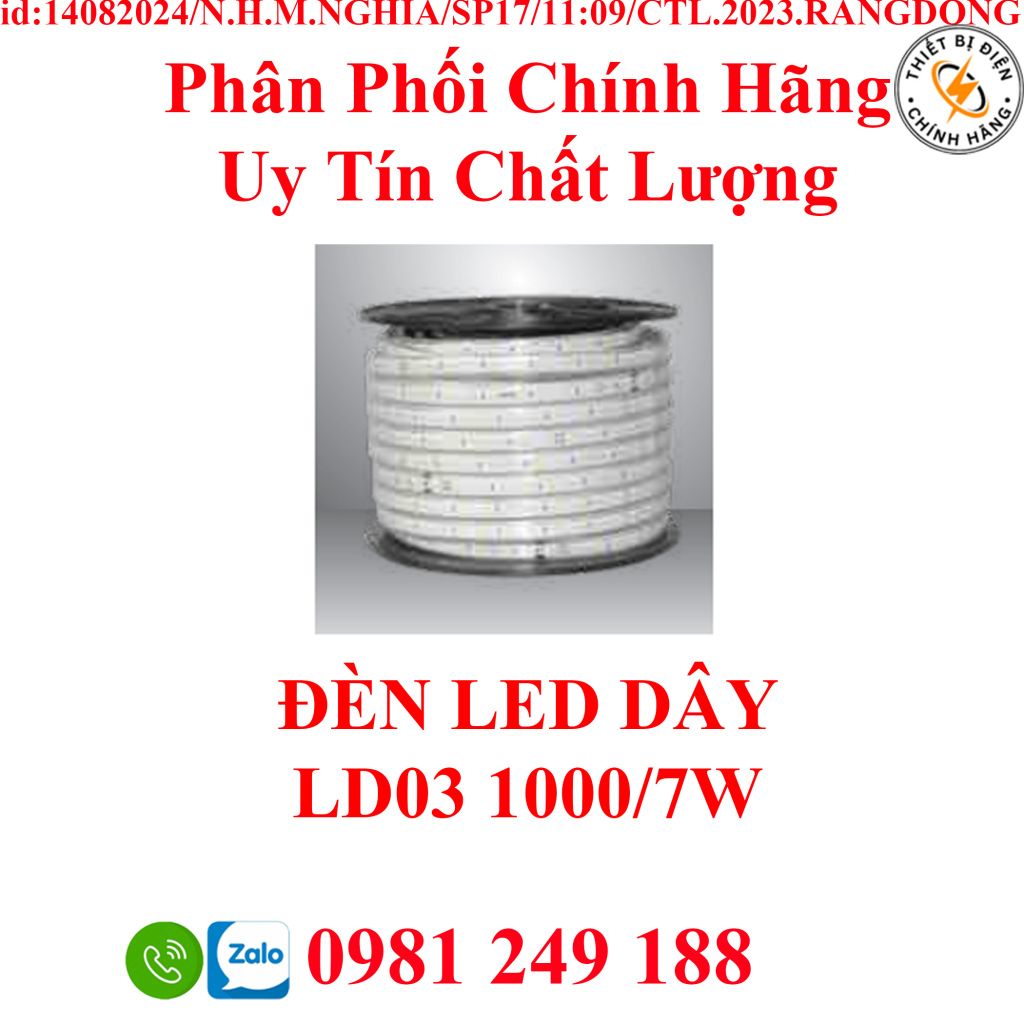 ĐÈN LED DÂY LD03 1000/7W – thietbidienchinhhang